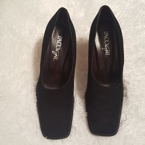 Paco Gil | Shoes | Paco Gil Beautiful Black Nubuck Heels | Poshmark